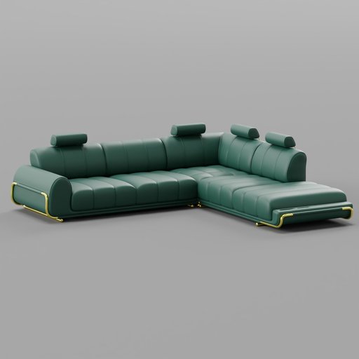 Luxury Leather modular corner sofa | Sofas models | BlenderKit