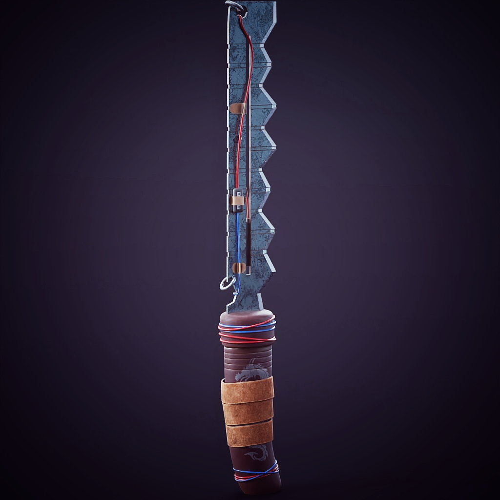 Apocalyptic electric sword | Modern Weapons models | BlenderKit