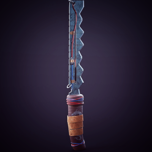 Apocalyptic electric sword | Modern Weapons models | BlenderKit