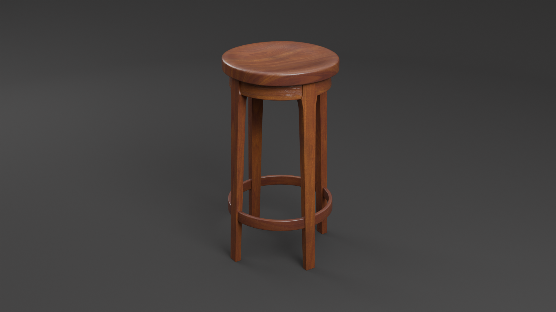 Varnished Bar Chair | Bar chairs models | BlenderKit