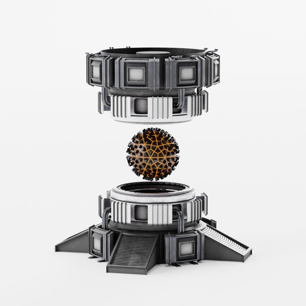 BlenderKit: Download the Technological core model