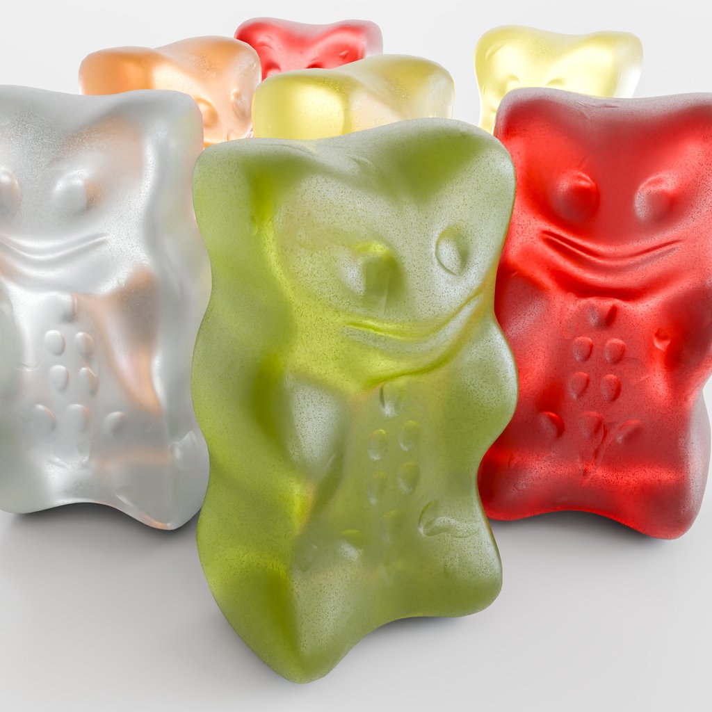 Haribo gummy bears (Goldbears) | FREE Sweets / Desserts models | BlenderKit