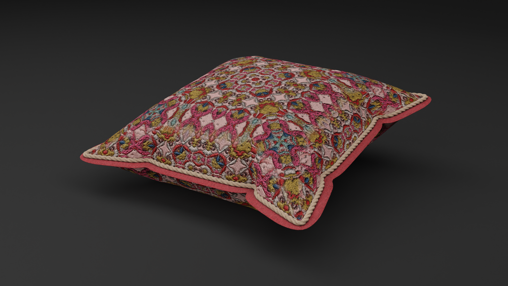 The Needle Lace Handcraft Pillow | Pillows models | BlenderKit