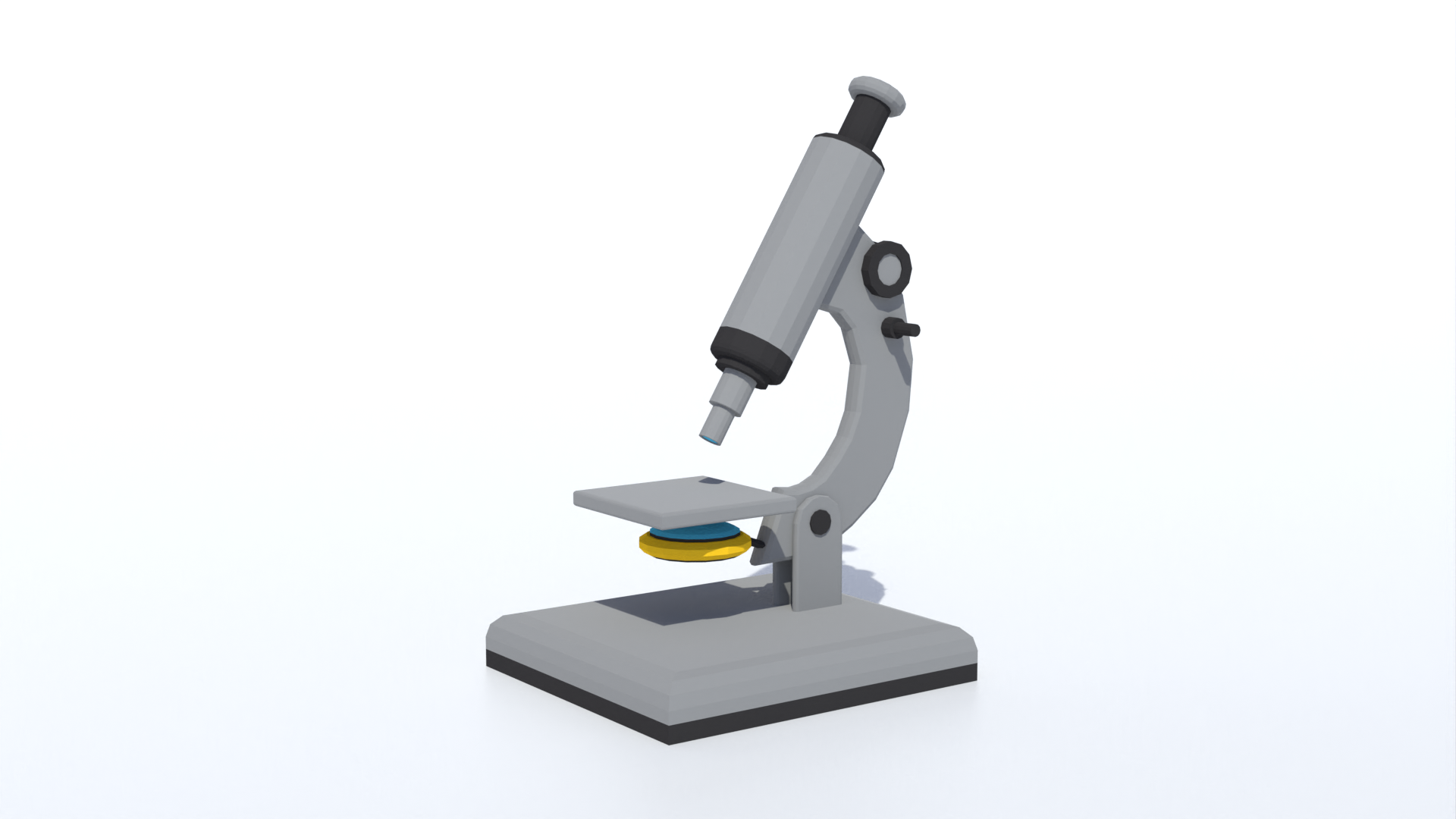 Low Poly Microscope | Microbiology models | BlenderKit