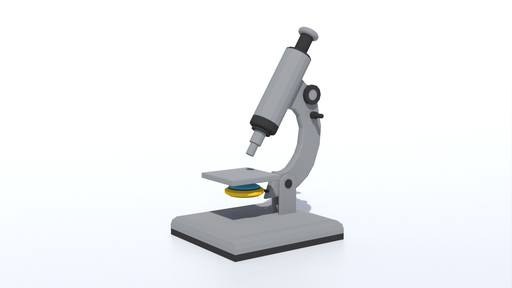 Low Poly Microscope | Microbiology models | BlenderKit