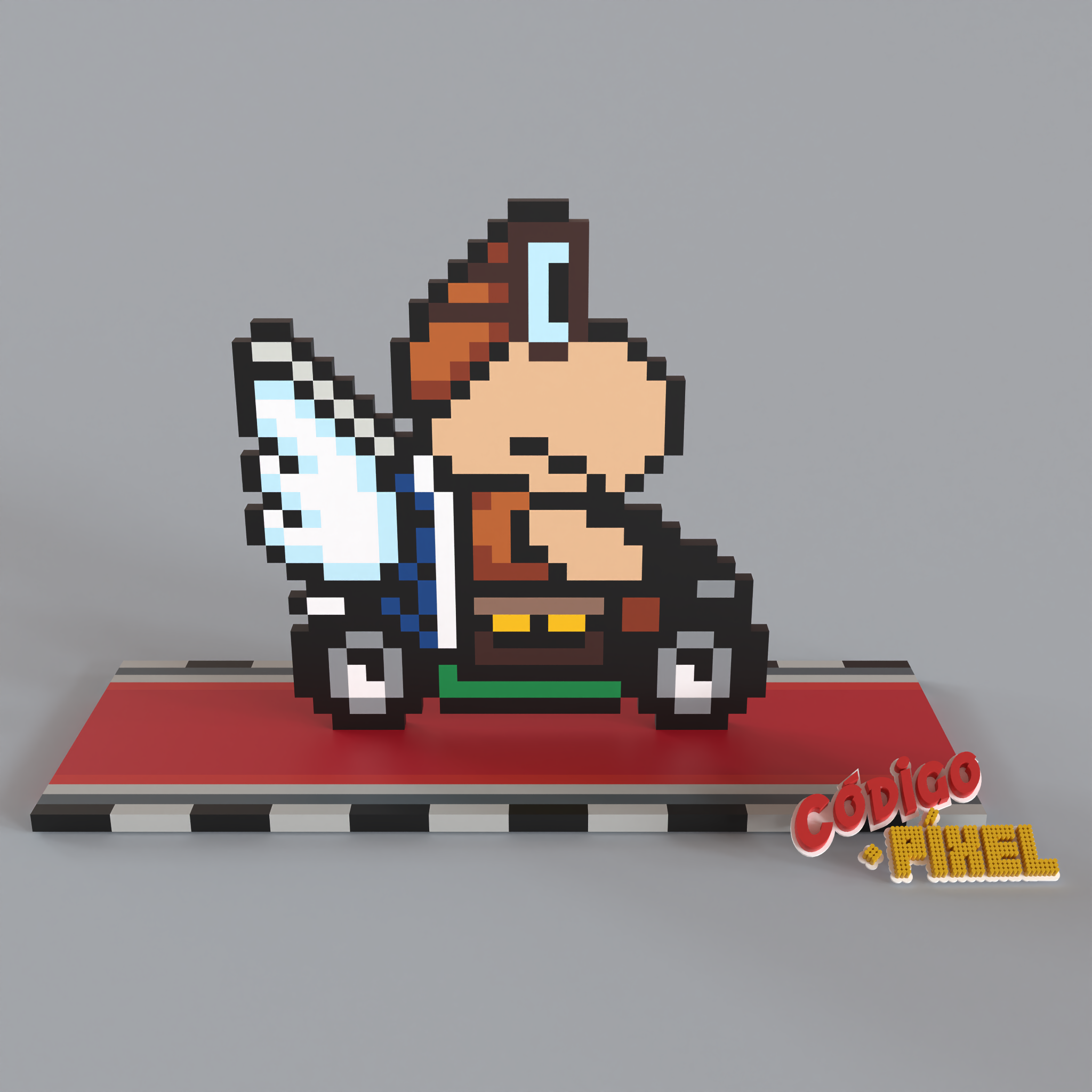 SMK039 - Super Pixel Kart Koopa Bomber | 3D Character models | BlenderKit