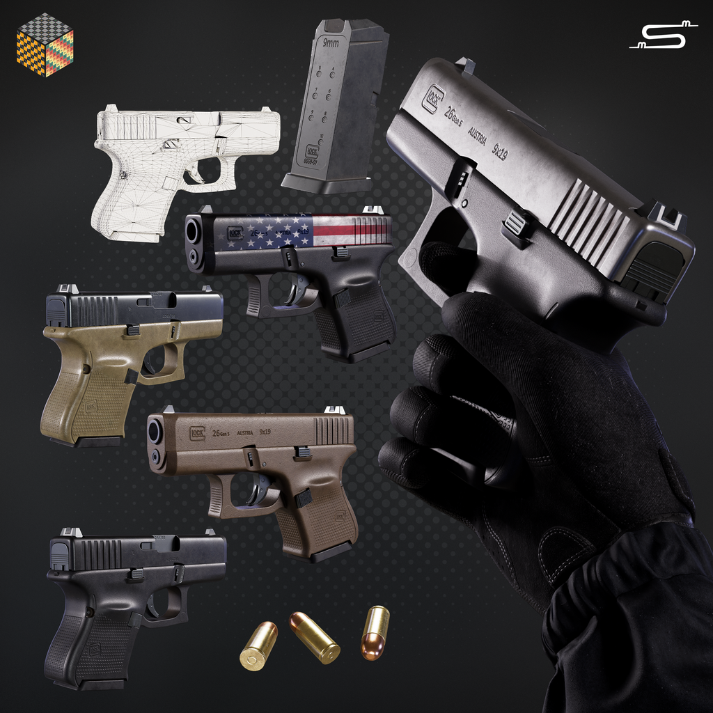 Glock 26 | Historical Weapons models | BlenderKit