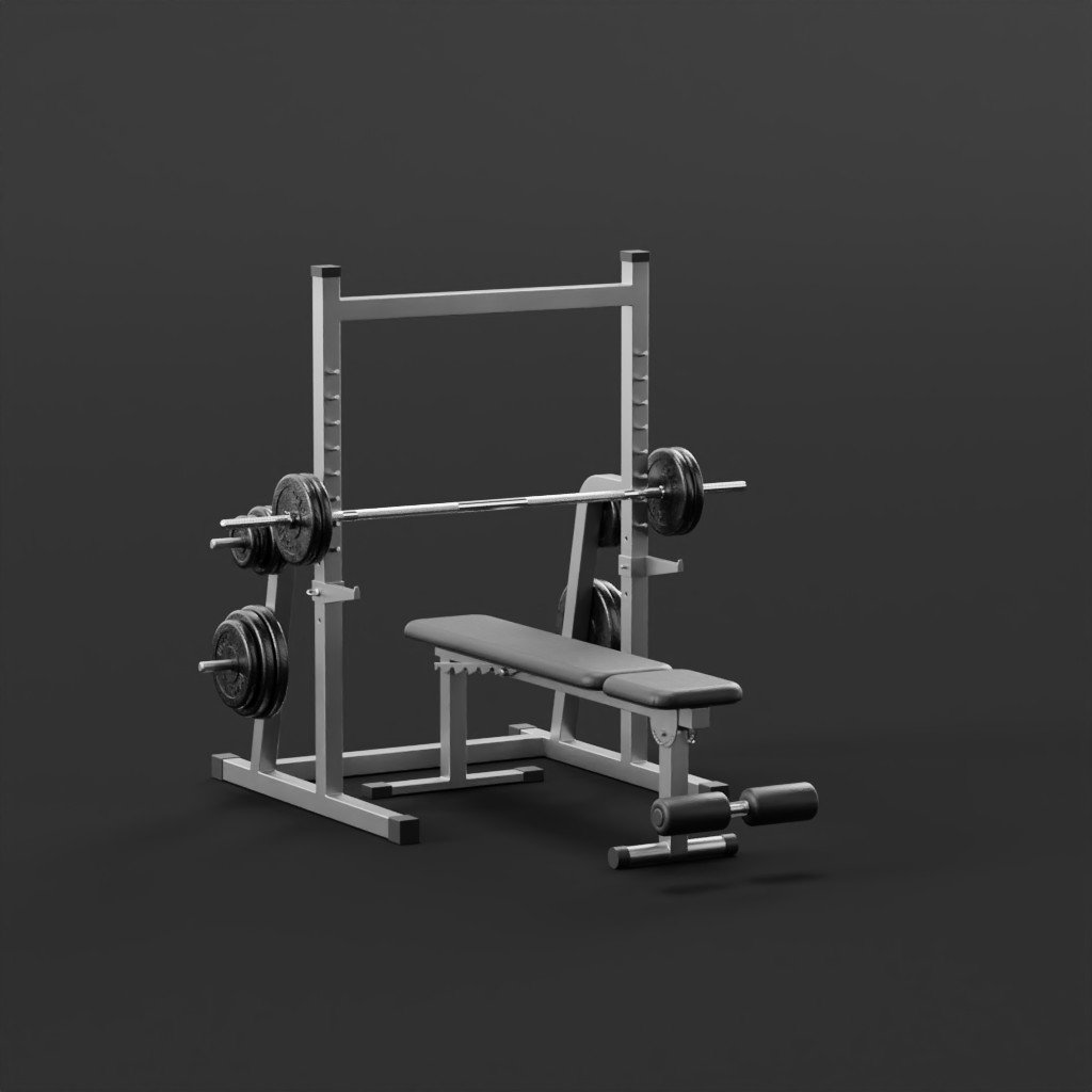 BlenderKit | Download the FREE Bench press model
