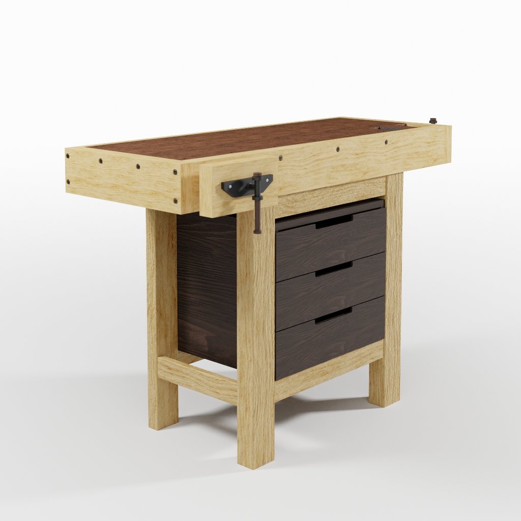 Workbench | FREE Tables models | BlenderKit