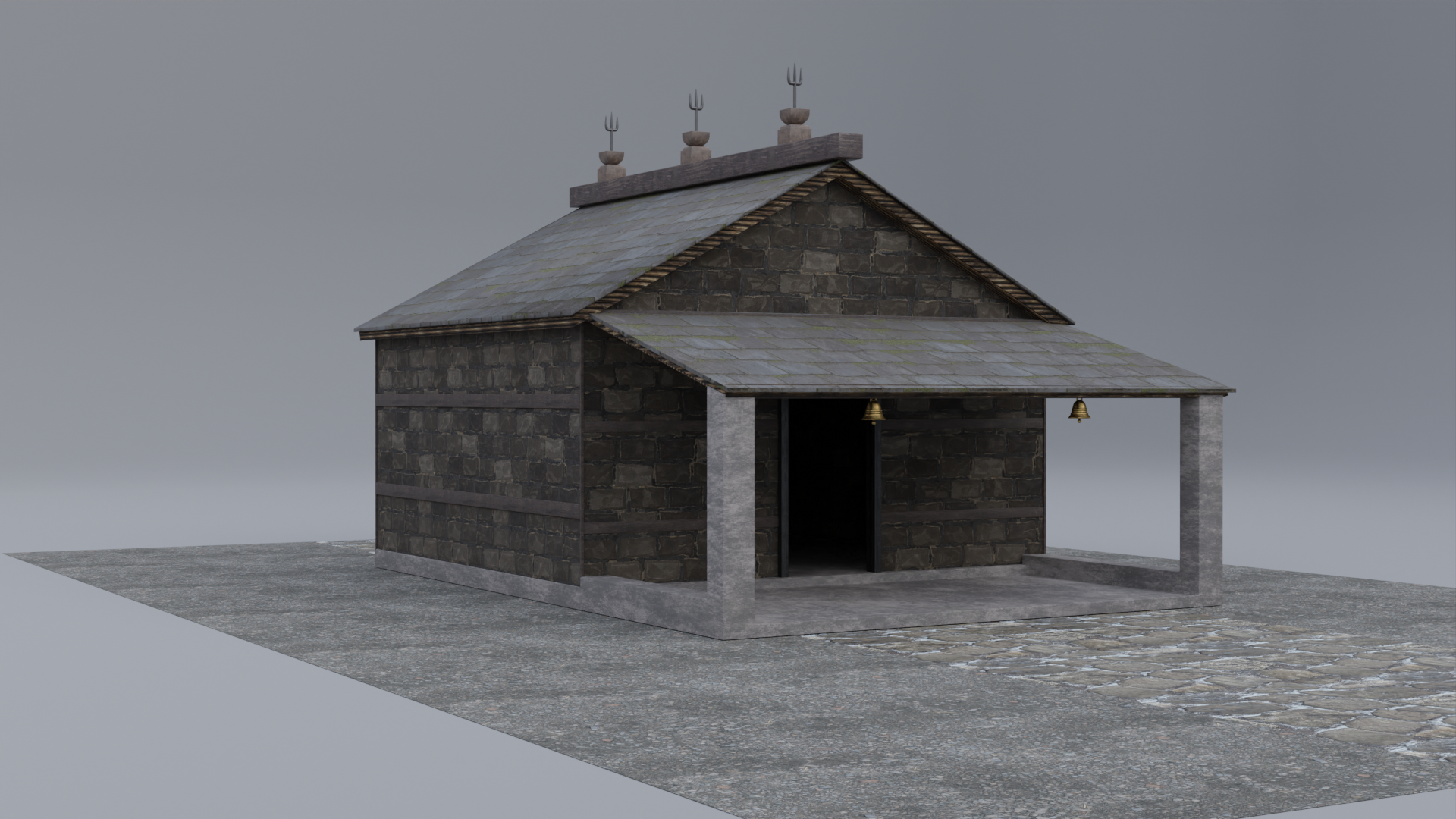 Small Temple | FREE 3D Historic models | BlenderKit
