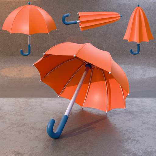 Stylized Animated Umbrella | Interior Decorations models | BlenderKit