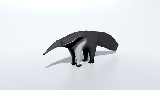 Low Poly Giant Anteater | Mammals models | BlenderKit