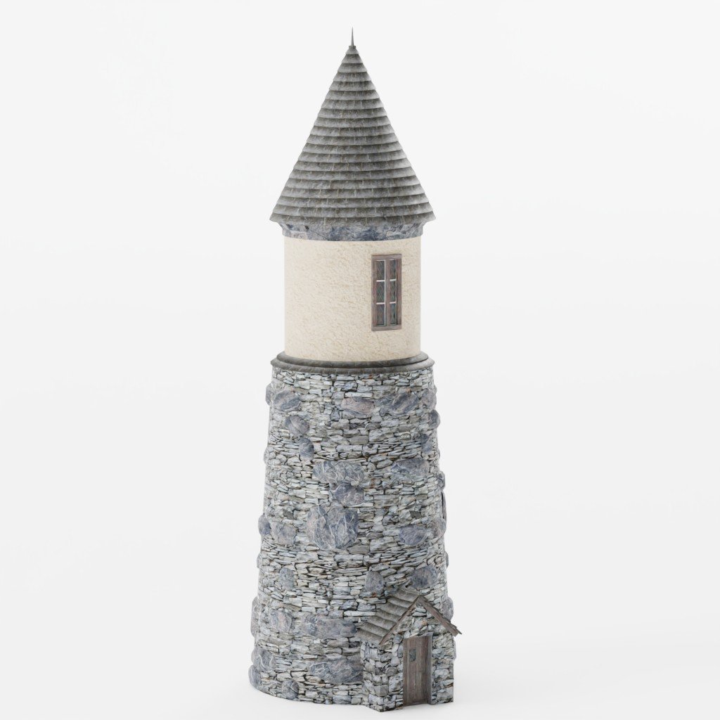 Medieval Round Tower | Historic Buildings models | BlenderKit