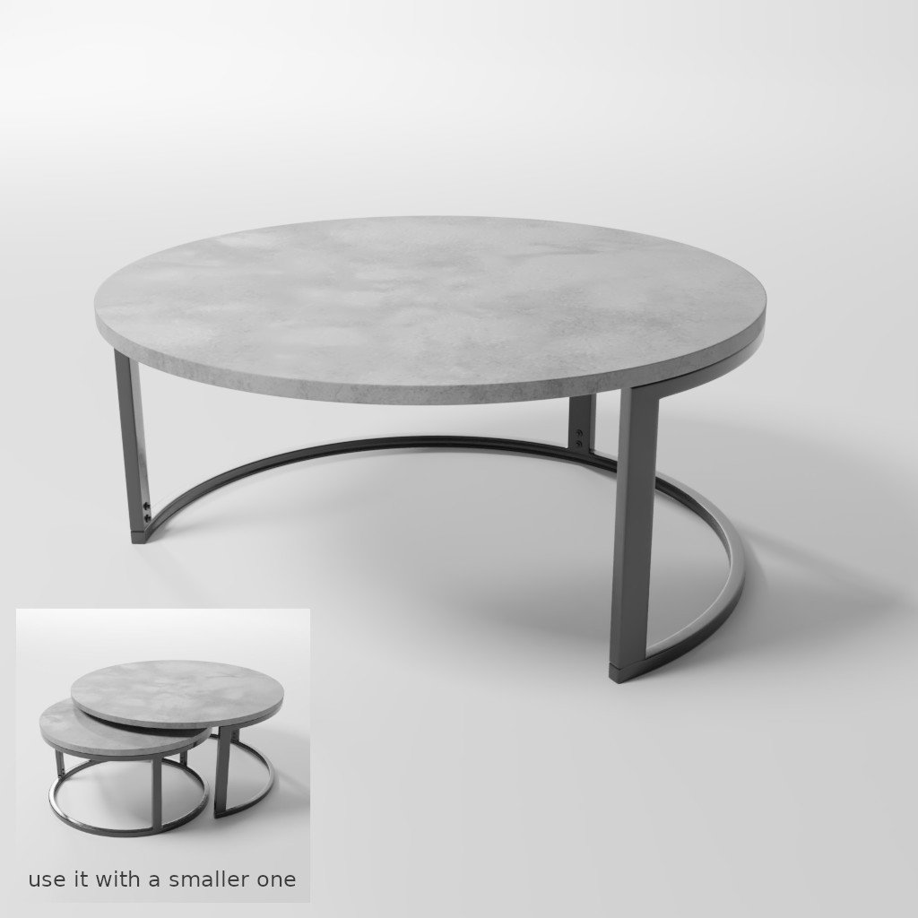 Table - round, medium | Tables models | BlenderKit