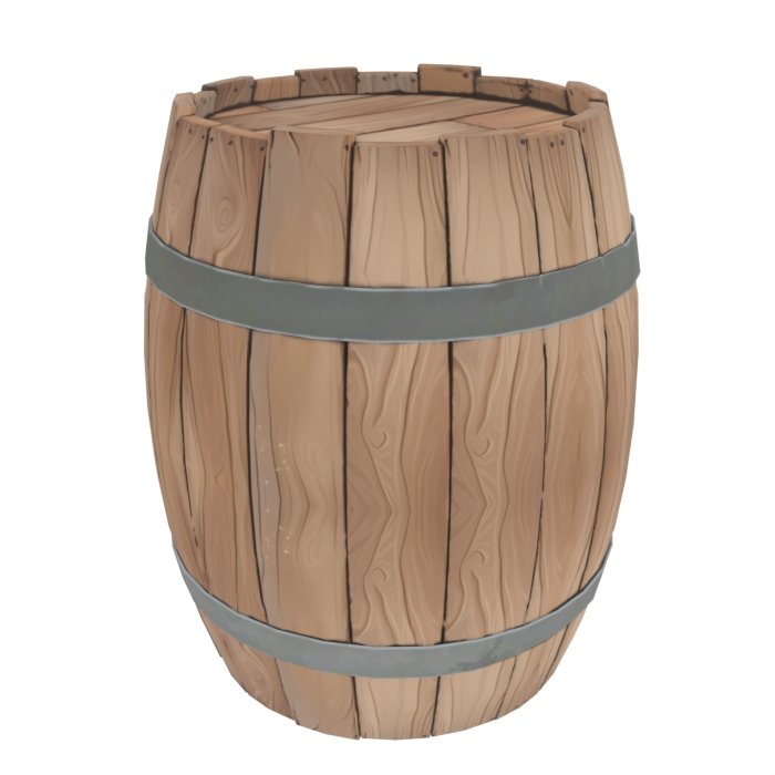 Cartoon Barrel | Decoration Sets models | BlenderKit