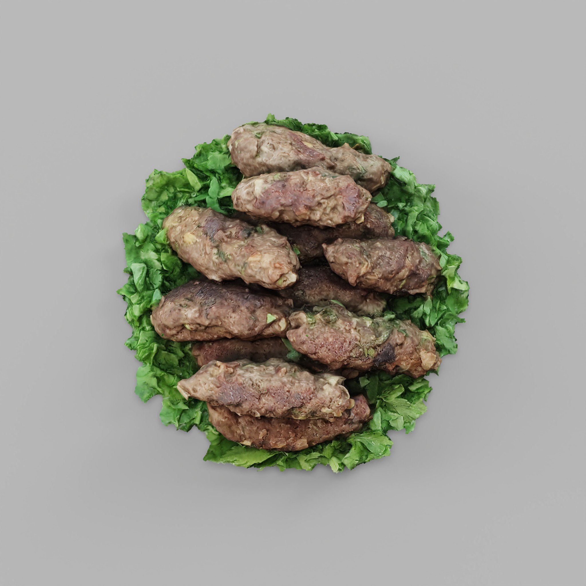 Kebab with Parsley | FREE Food models | BlenderKit