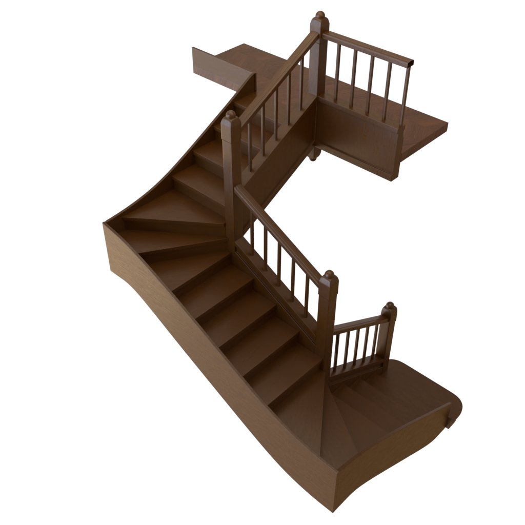Old wooden staircase | Stairs models | BlenderKit