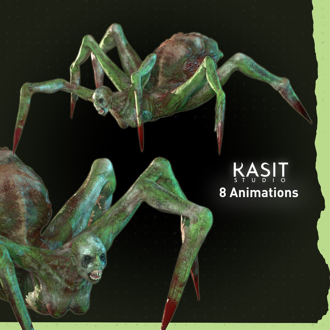 Spider animated | Monsters & Creatures models | BlenderKit