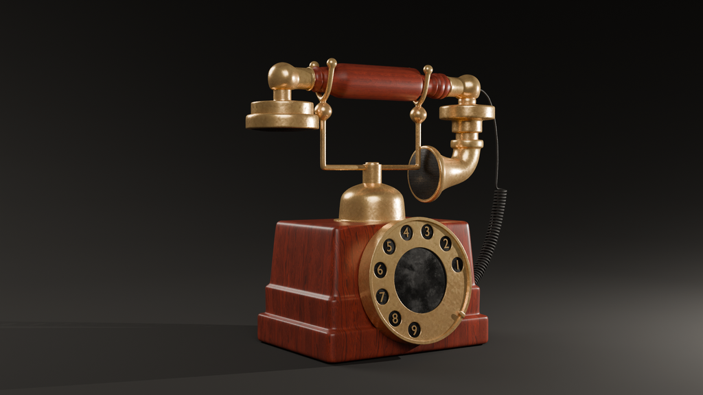 Vintage Rotary Telephone | FREE Interior Decorations models | BlenderKit