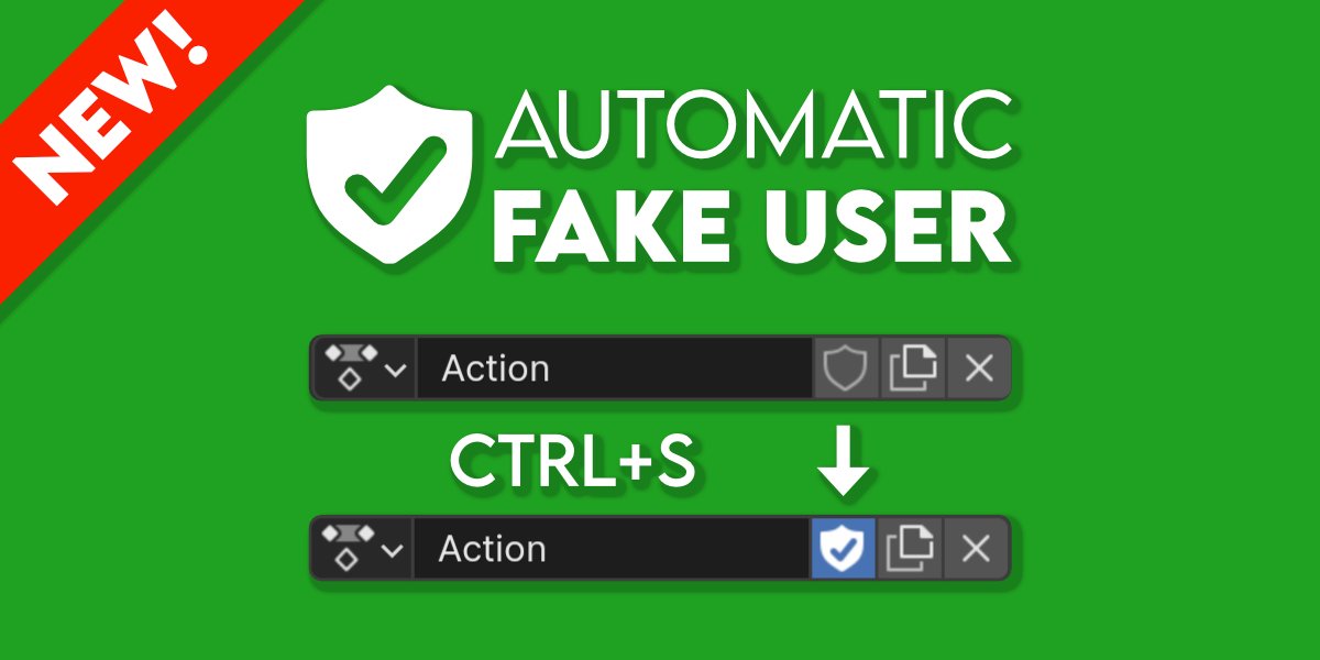 Automatic Fake User | BlenderKit