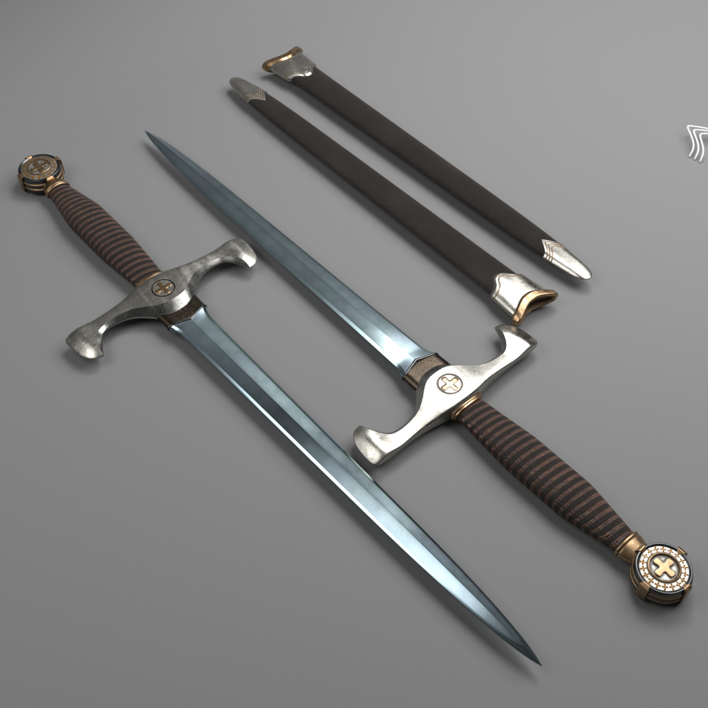 Small Sword Medieval Templar Knight | Historical Weapons models ...