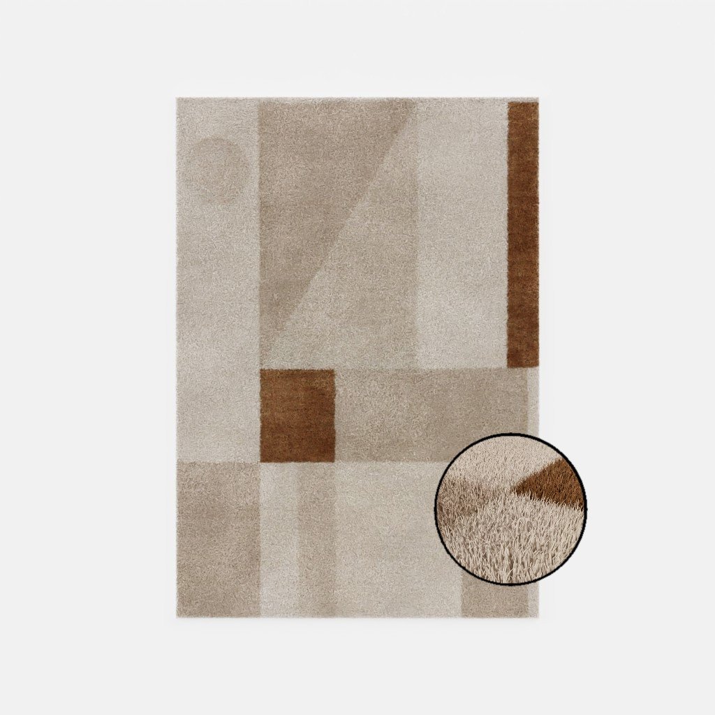 Brown and beige Rug | FREE Interior Design models | BlenderKit