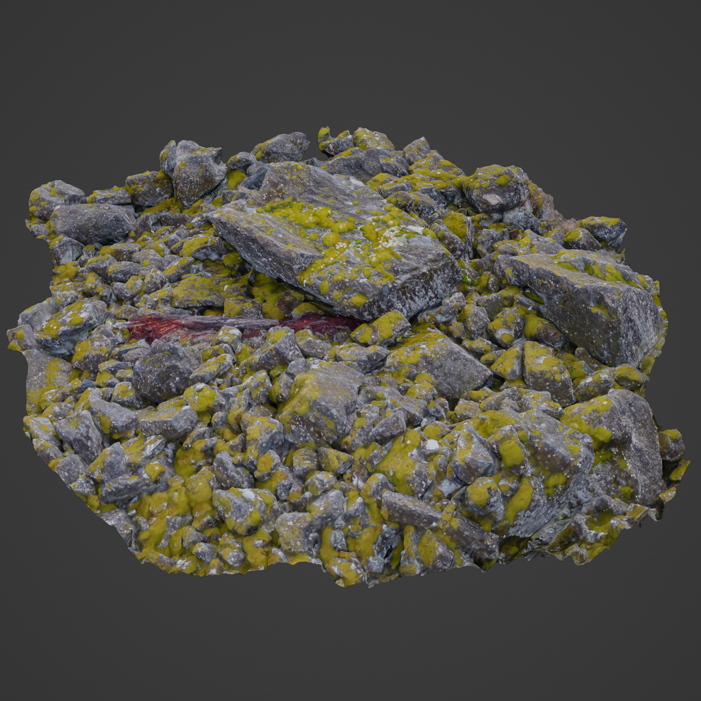 Rocks with Moss Photoscan 2 | Environment Elements models | BlenderKit