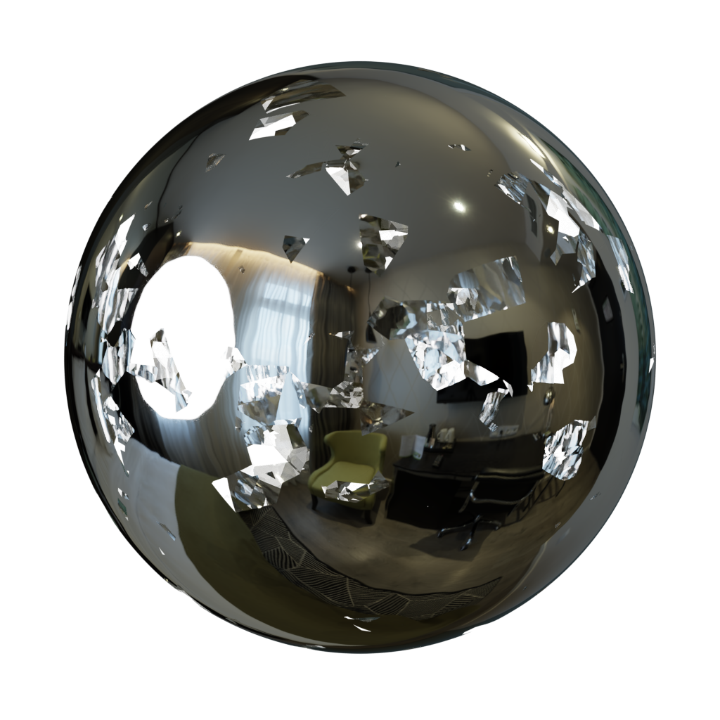 Glass with imacts | FREE glass materials | BlenderKit