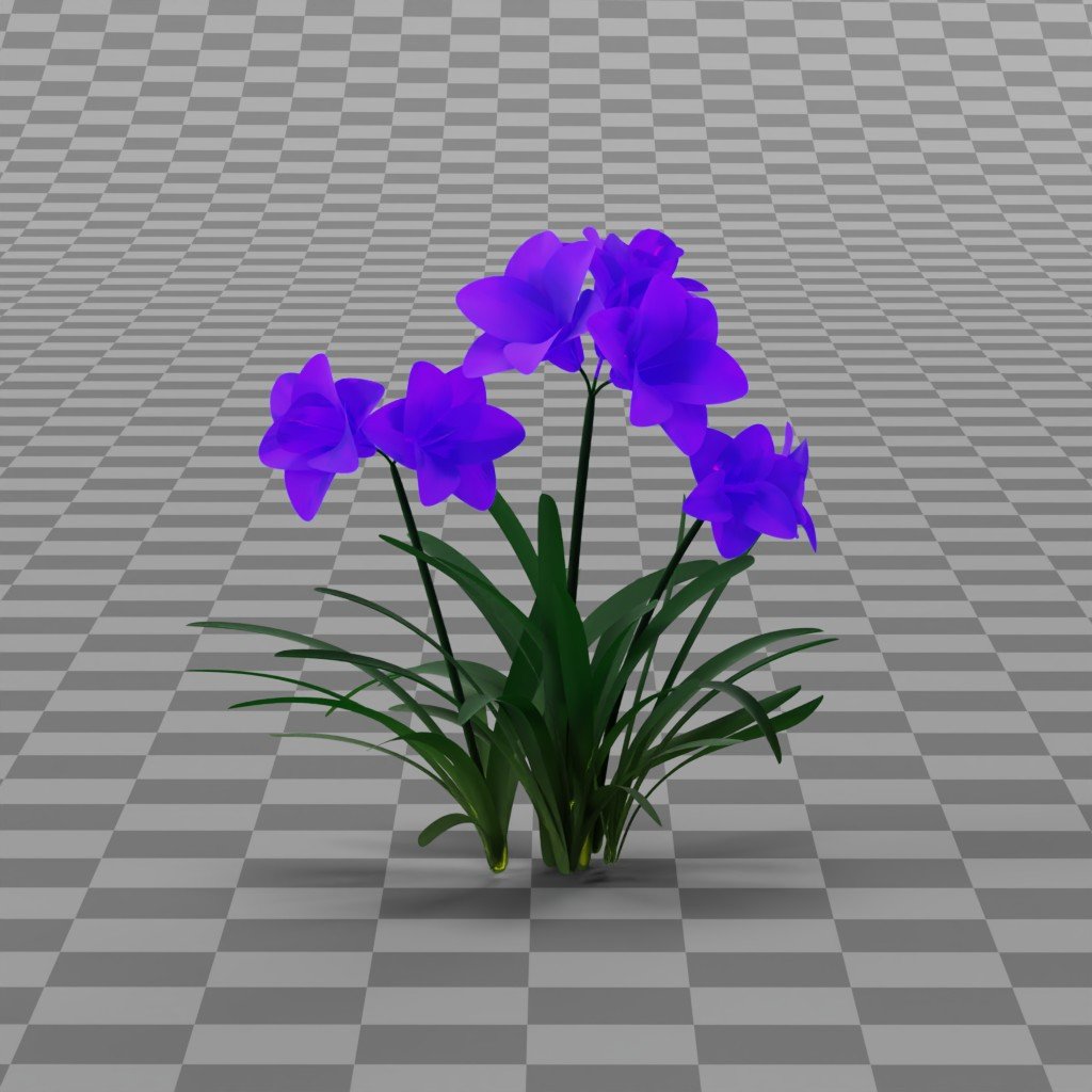 BlenderKit | Download the Stylized Grass - Flowers Clump model