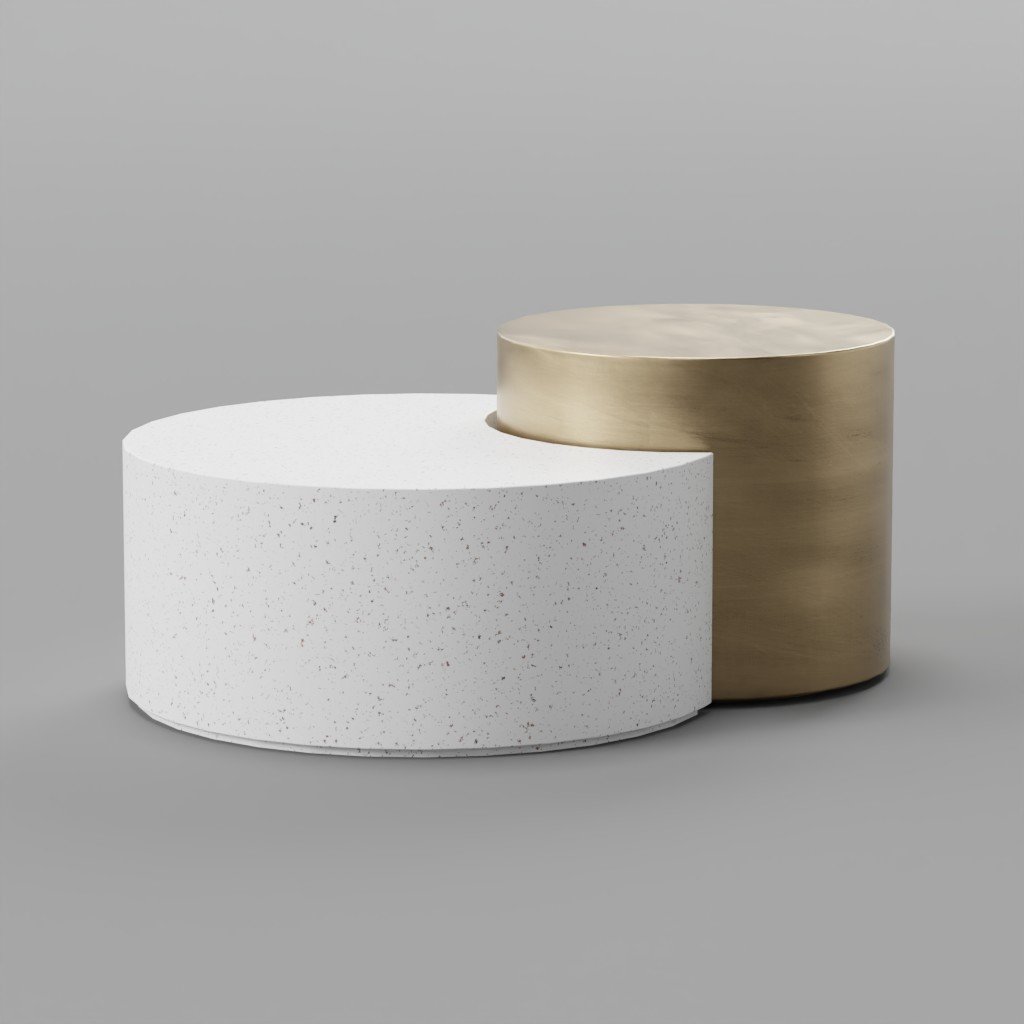 Crescent Coffee Table | FREE Tables models | BlenderKit