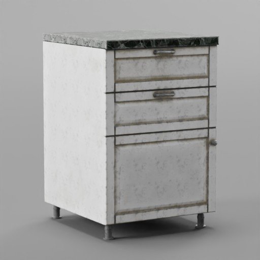 Kitchen Set 01 | FREE Kitchen Storage Spaces models | BlenderKit