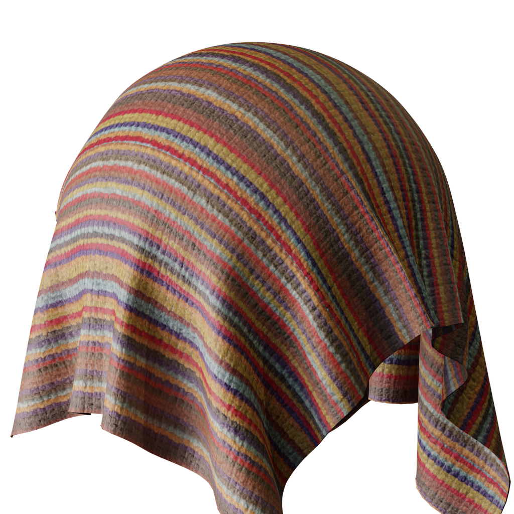 Stripe Multicoloured Chenille | FREE Chenille Fabric 3D Materials ...