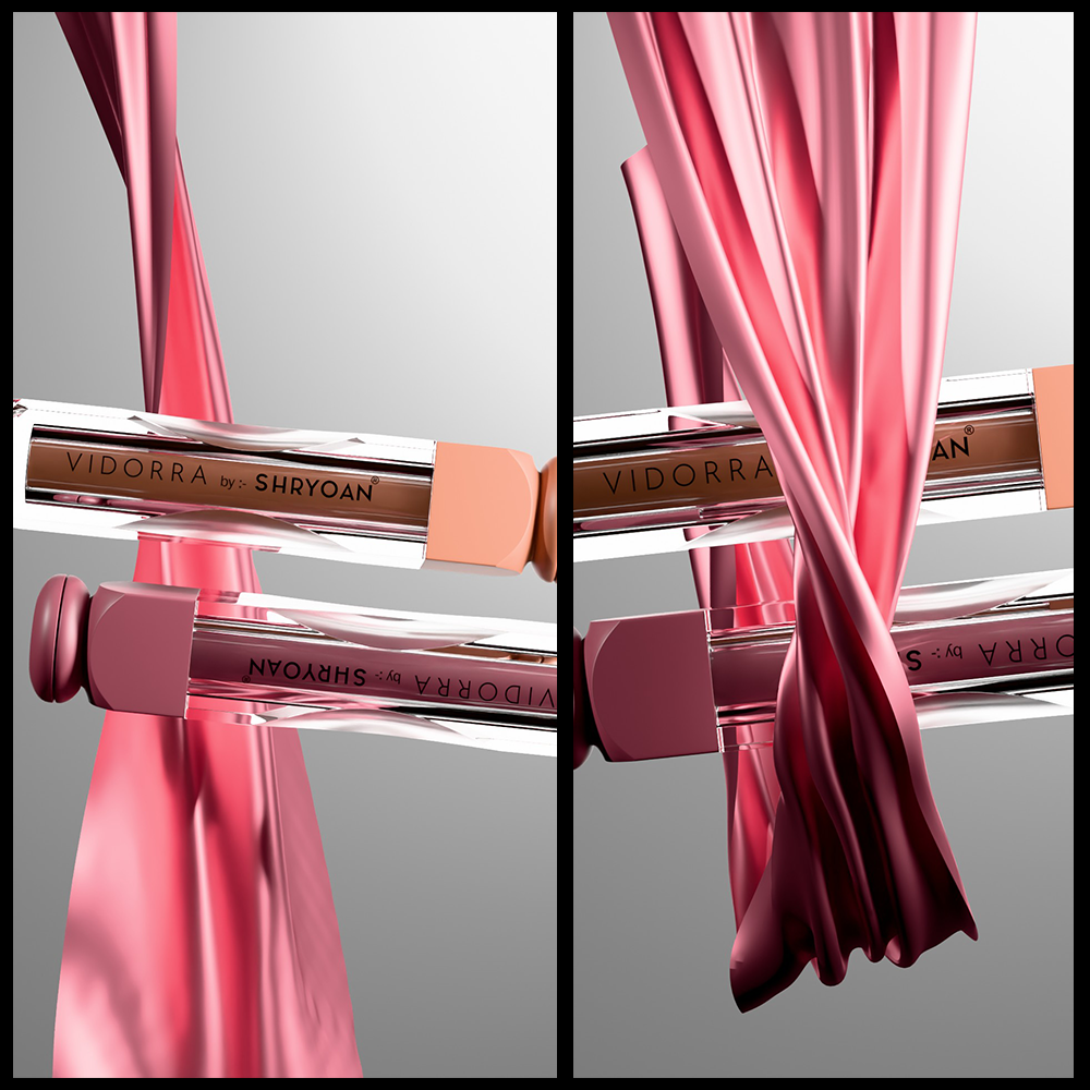 Liquid lipstick cloth simulation shot | Mockup scenes | BlenderKit