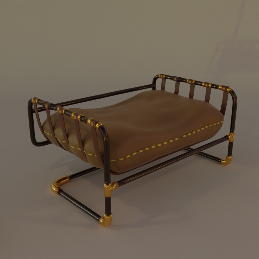 Retro bench | FREE Sofas models | BlenderKit