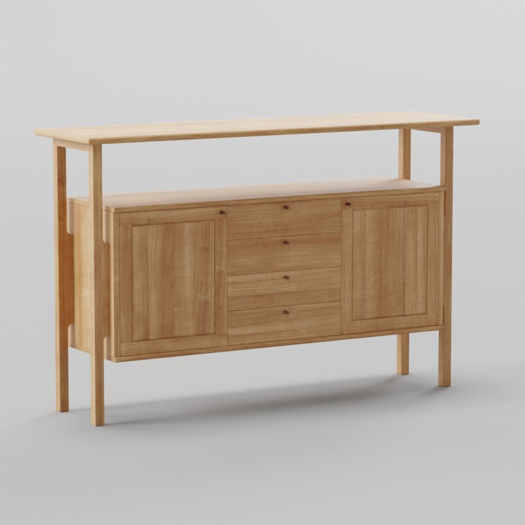PROTO Cabinet 135x37x85 | Shelves models | BlenderKit