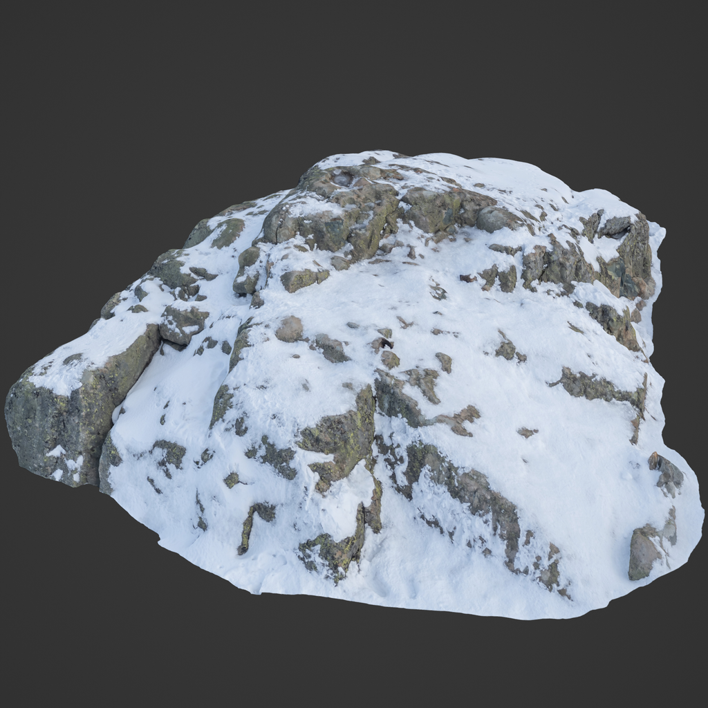 Snow Covered Rocks on Mountain 11 | Terrains models | BlenderKit