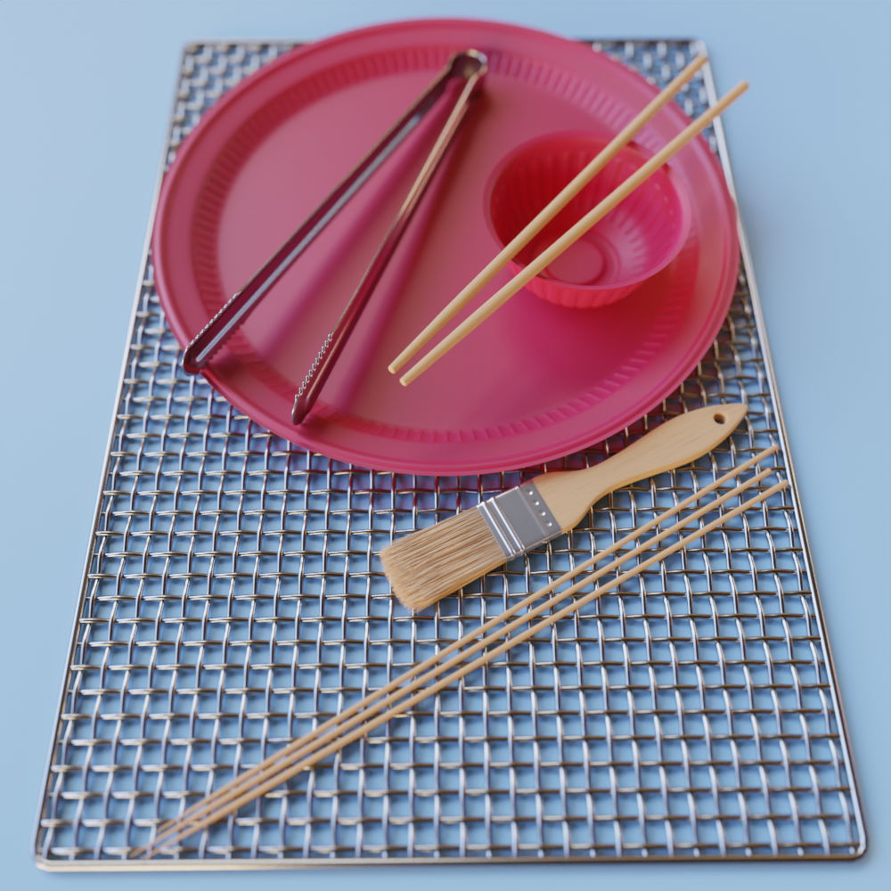 BBQ equipment | FREE Kitchen Sets models | BlenderKit