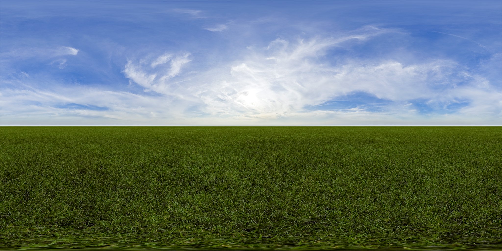 Green grass cloudy blue sky pure sky | Landscapes HDRis | BlenderKit