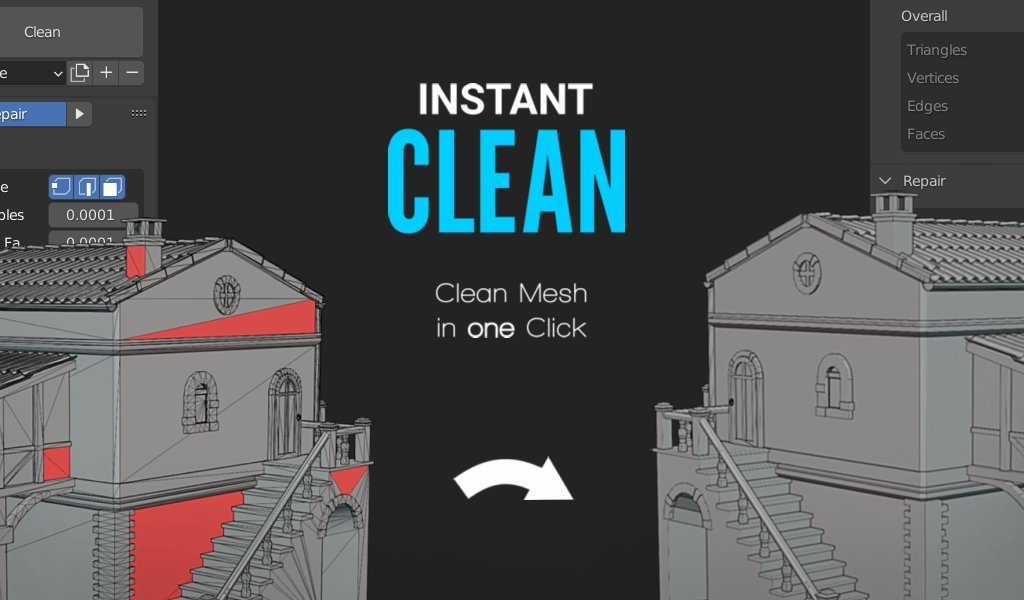 Instant Clean - The Ultimate Mesh Clean | BlenderKit