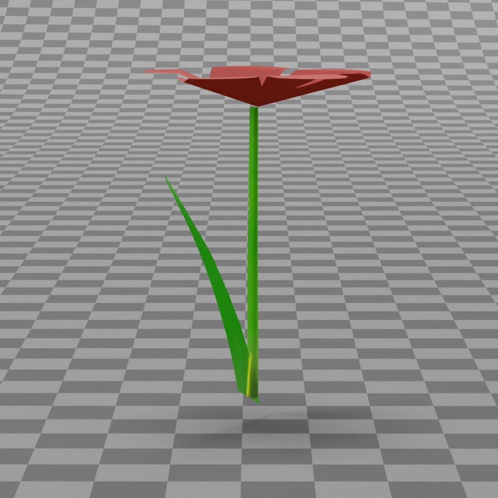 Stylized Grass - Flower Small Single | Grass models | BlenderKit