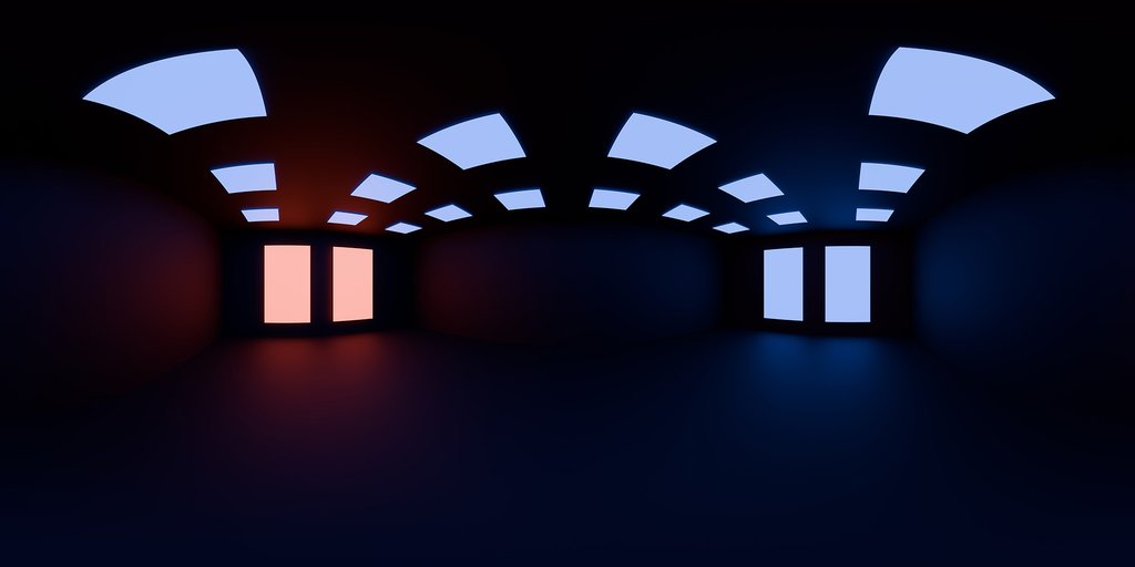 Neon Dual Light Room | Abstract HDRis | BlenderKit