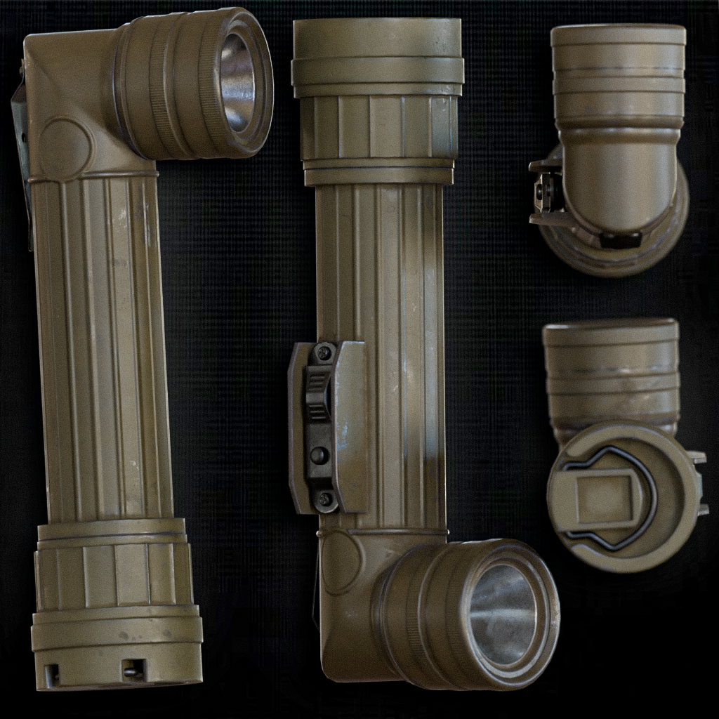 Military Angle Flashlight | Military models | BlenderKit