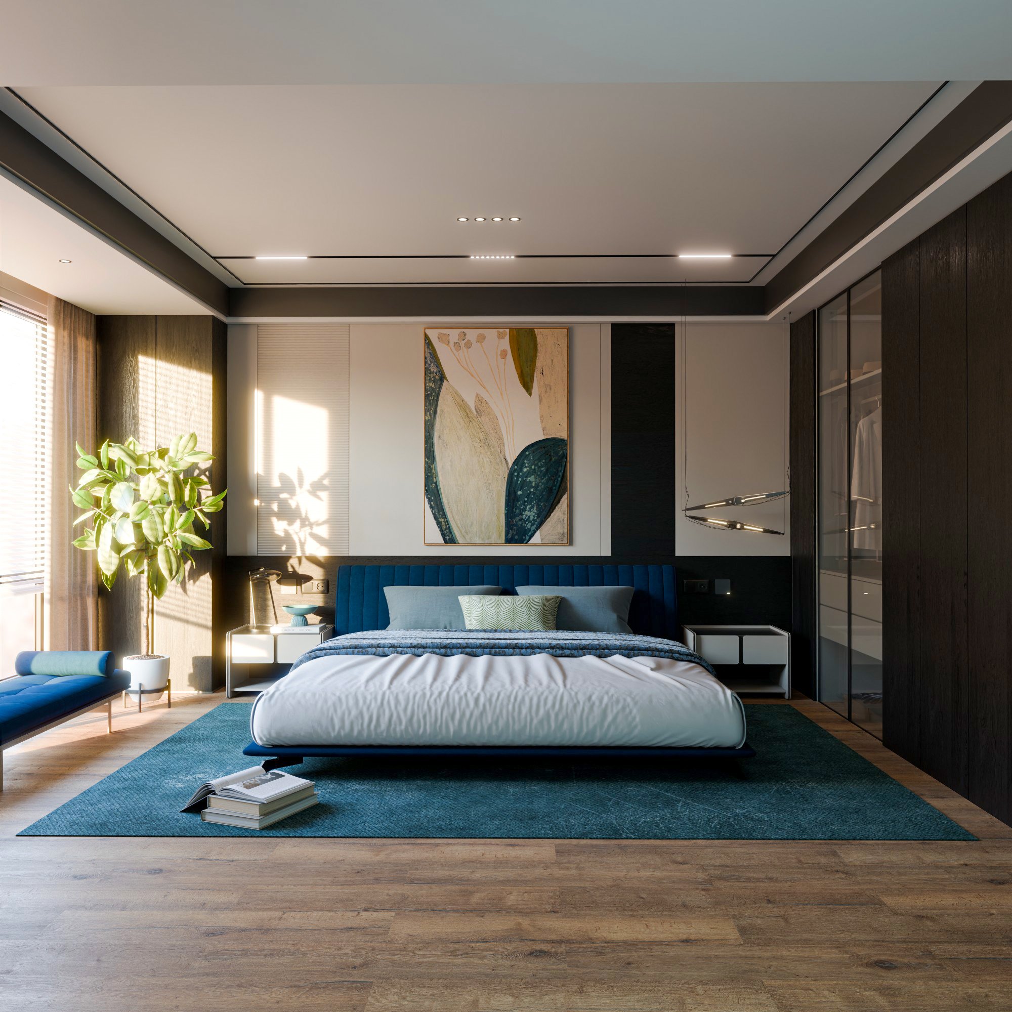 Bedroom high quality | Interior scenes | BlenderKit