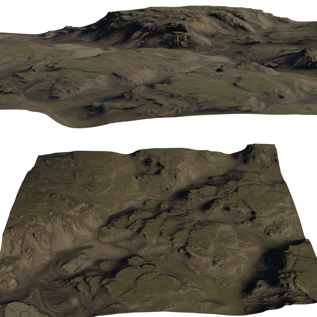 Sediment Cracks Mountains | Terrains models | BlenderKit