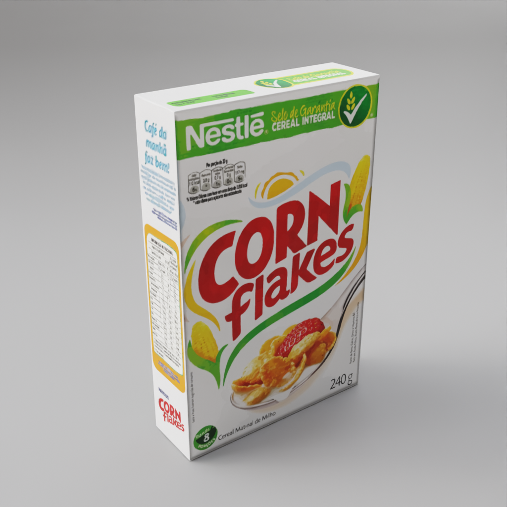 Corn Flakes Cereal Box | Food models | BlenderKit