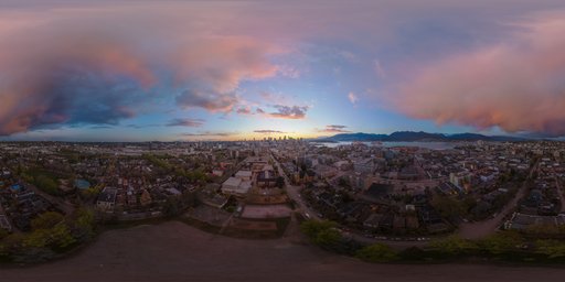 Dramatic Stormy Sunset Sky City | Cityscapes HDRis | BlenderKit