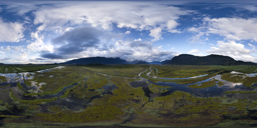 Swamp Land Mountains Clouds | Nature HDRis | BlenderKit