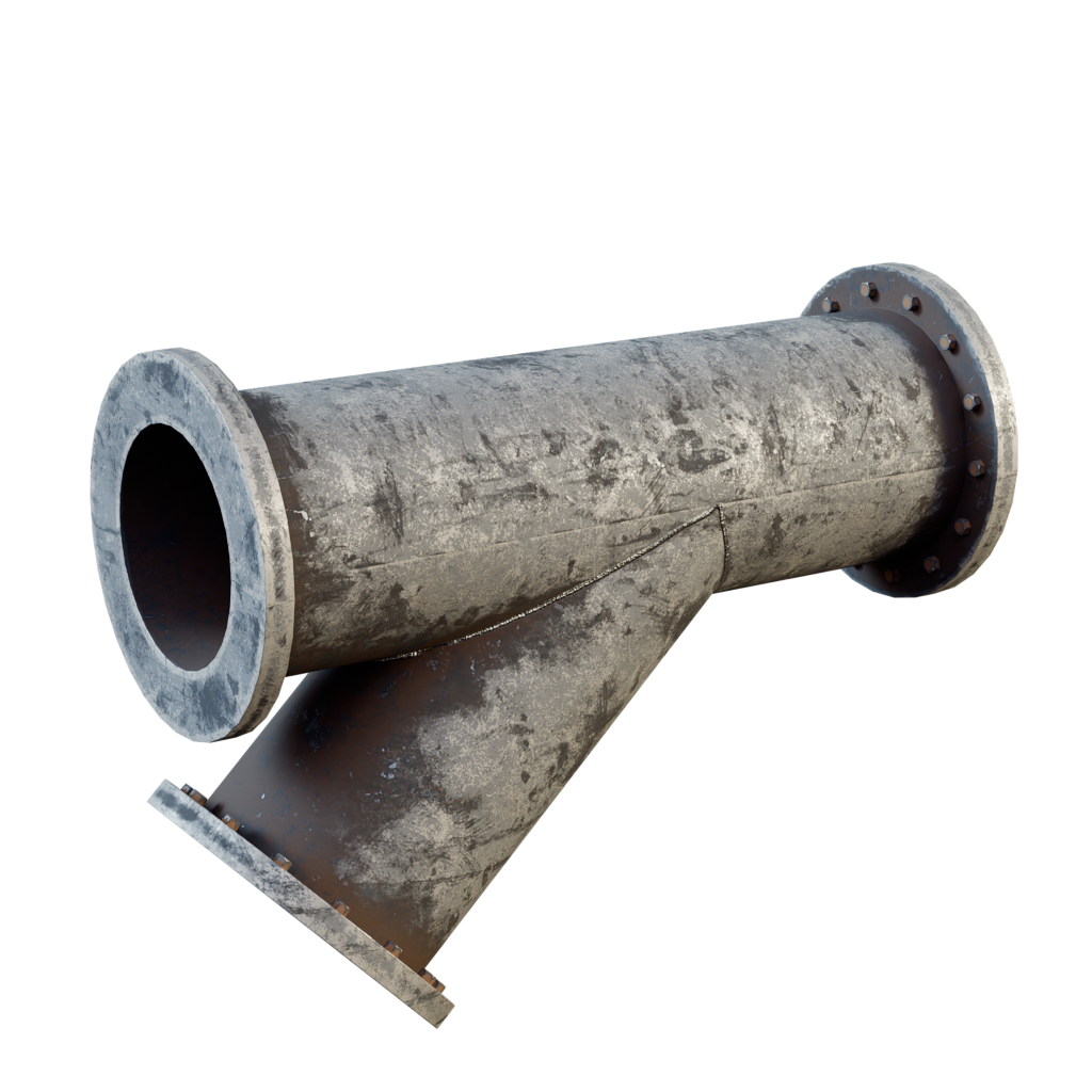 Pipe 3Way Joint | Industrial parts models | BlenderKit