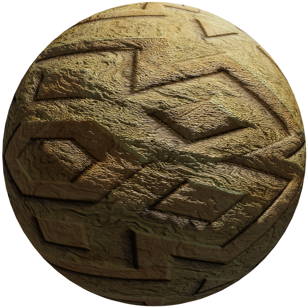 BlenderKit | Download the FREE Alien Carving Stone material
