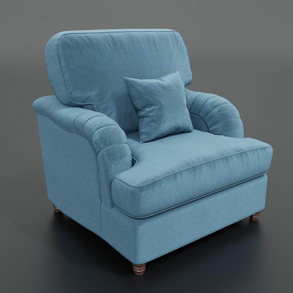 Brooke Sleeper Armchair | 3D Armchair models | BlenderKit